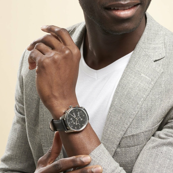 Zegarek Męski Hugo Boss SKYMASTER 1513782 Srebrna koperta